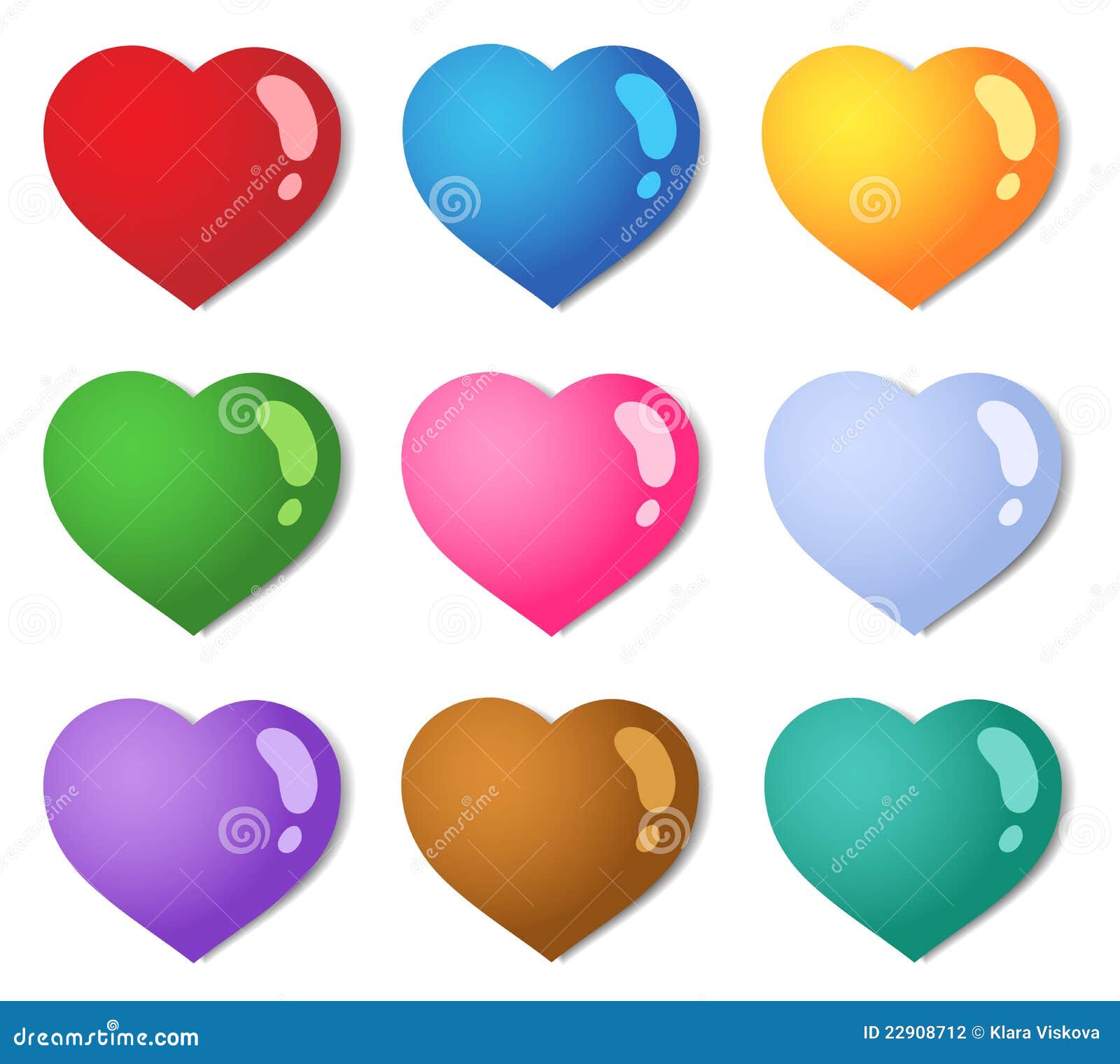 Various Color Hearts Collection 1 Stock Vector - Illustration of ...