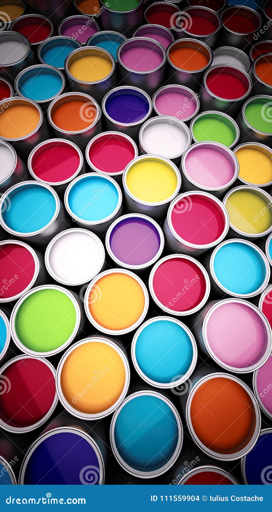 Paint cans stock illustration. Illustration of color - 111559904