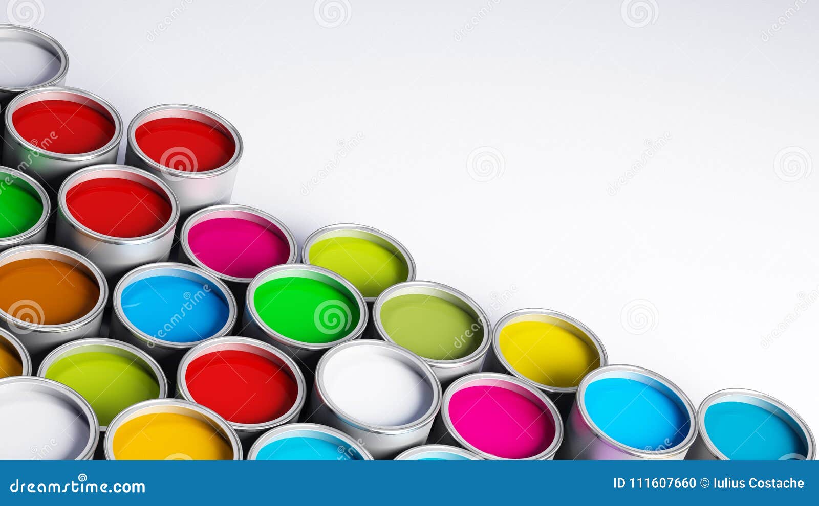 Paint cans stock illustration. Illustration of liquid - 111607660