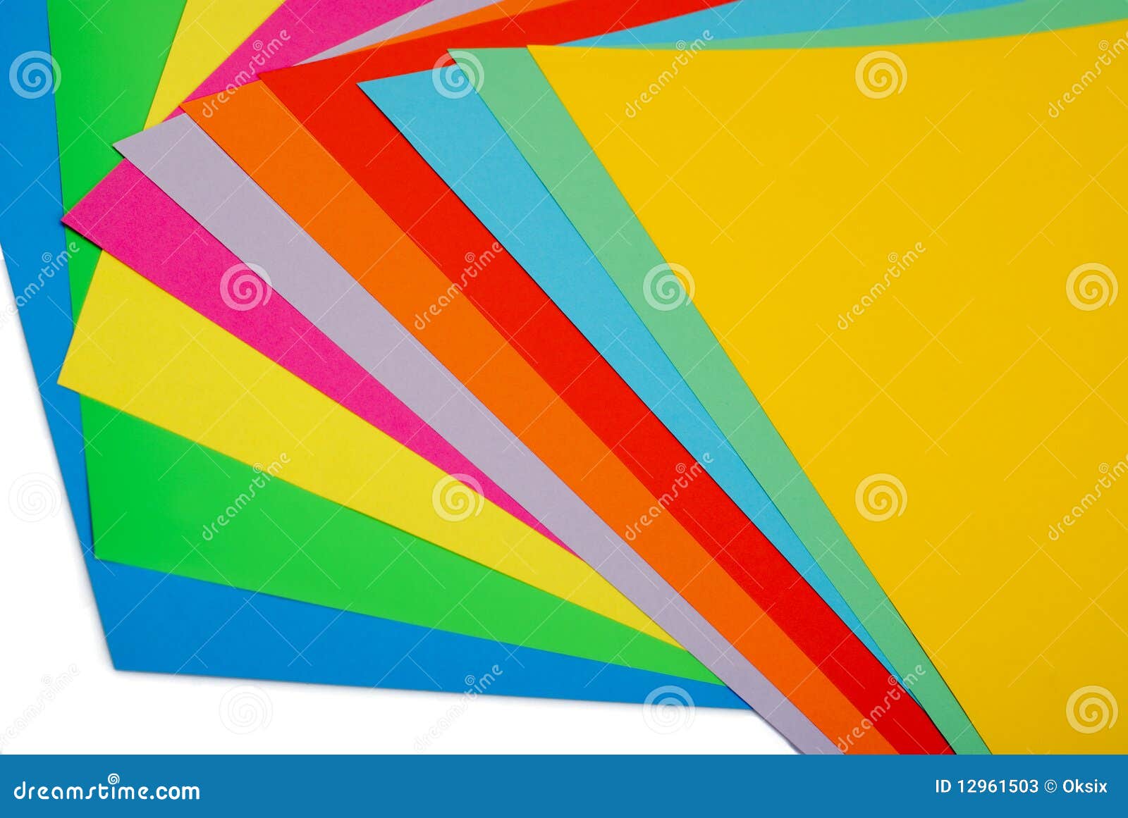 Various color paper stock image. Image of decoration - 12961503