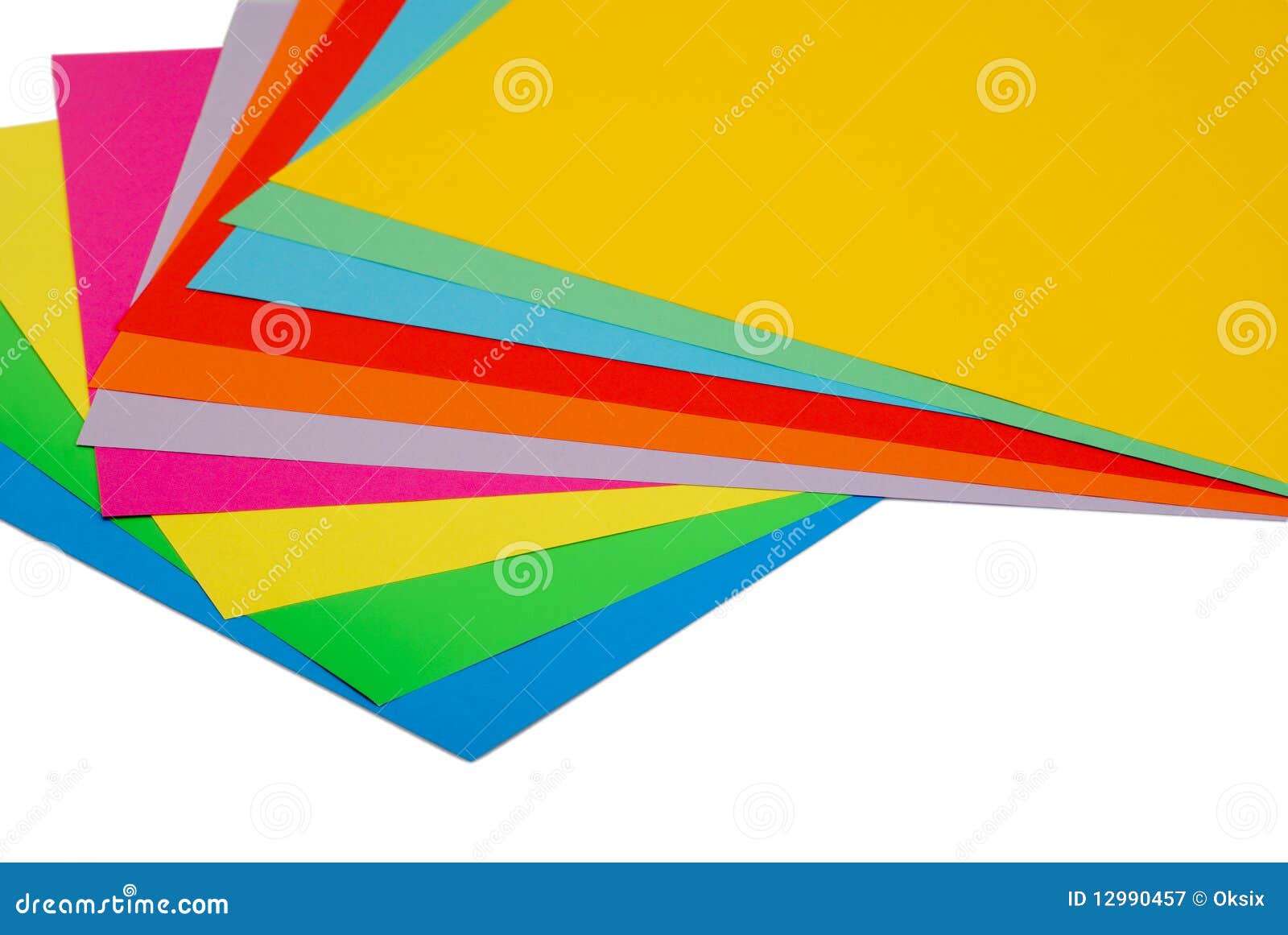 Various color paper stock image. Image of printing, design - 12990457
