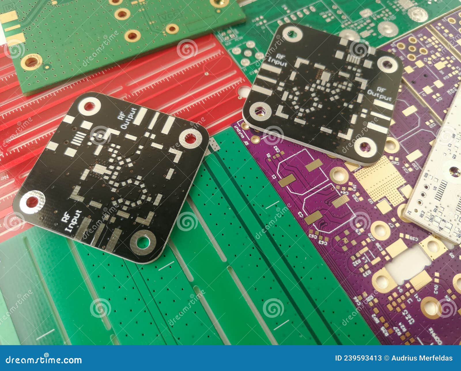 Various Color PCB Projects Close Up Stock Image - Image of panel, mask ...