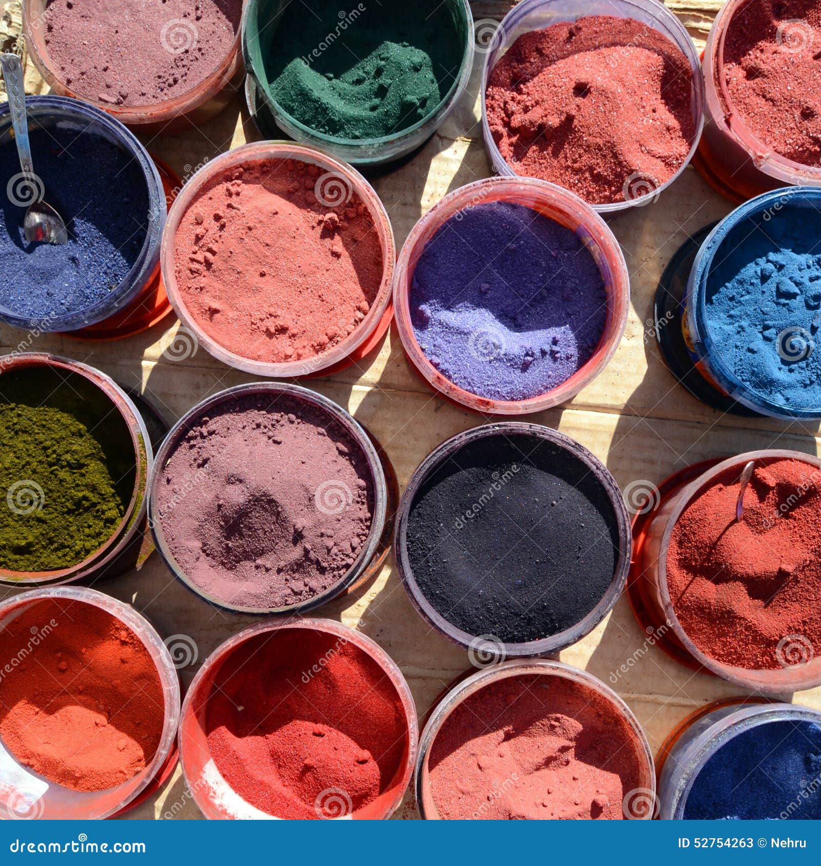 Various color pigments stock image. Image of market, colours - 52754263