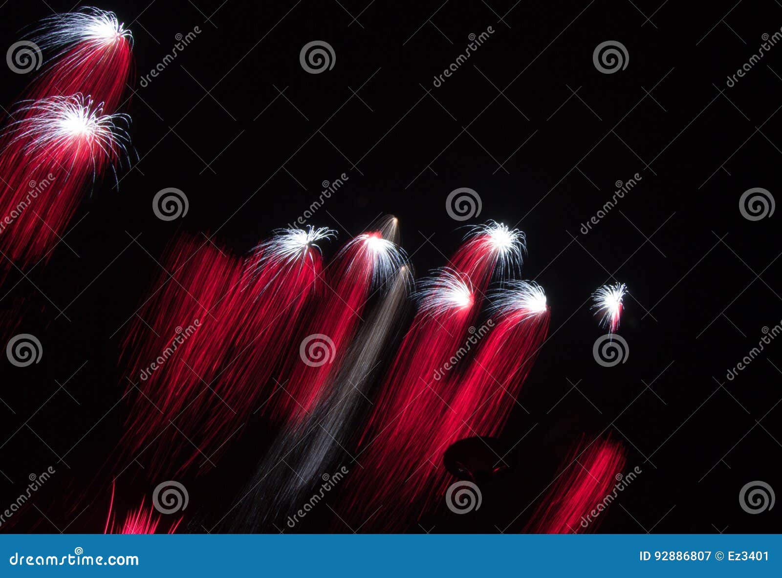 Various colored fireworks stock image. Image of black - 92886807
