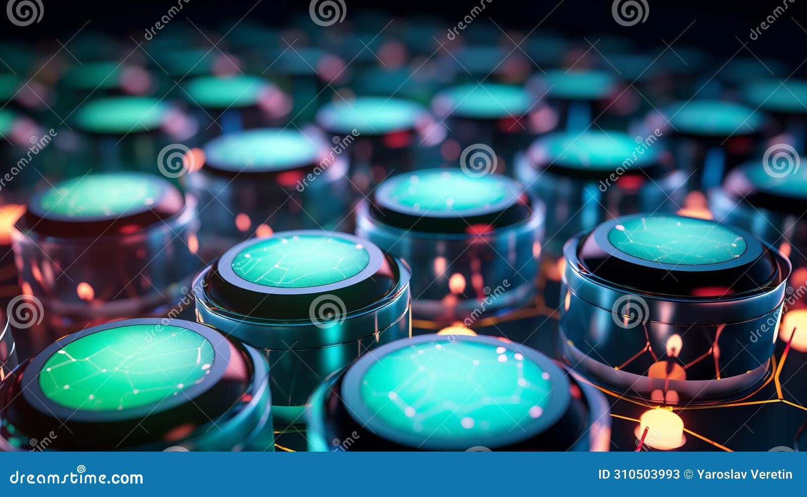 Various Colored Lights Up Close in a Vibrant Display Stock Image ...