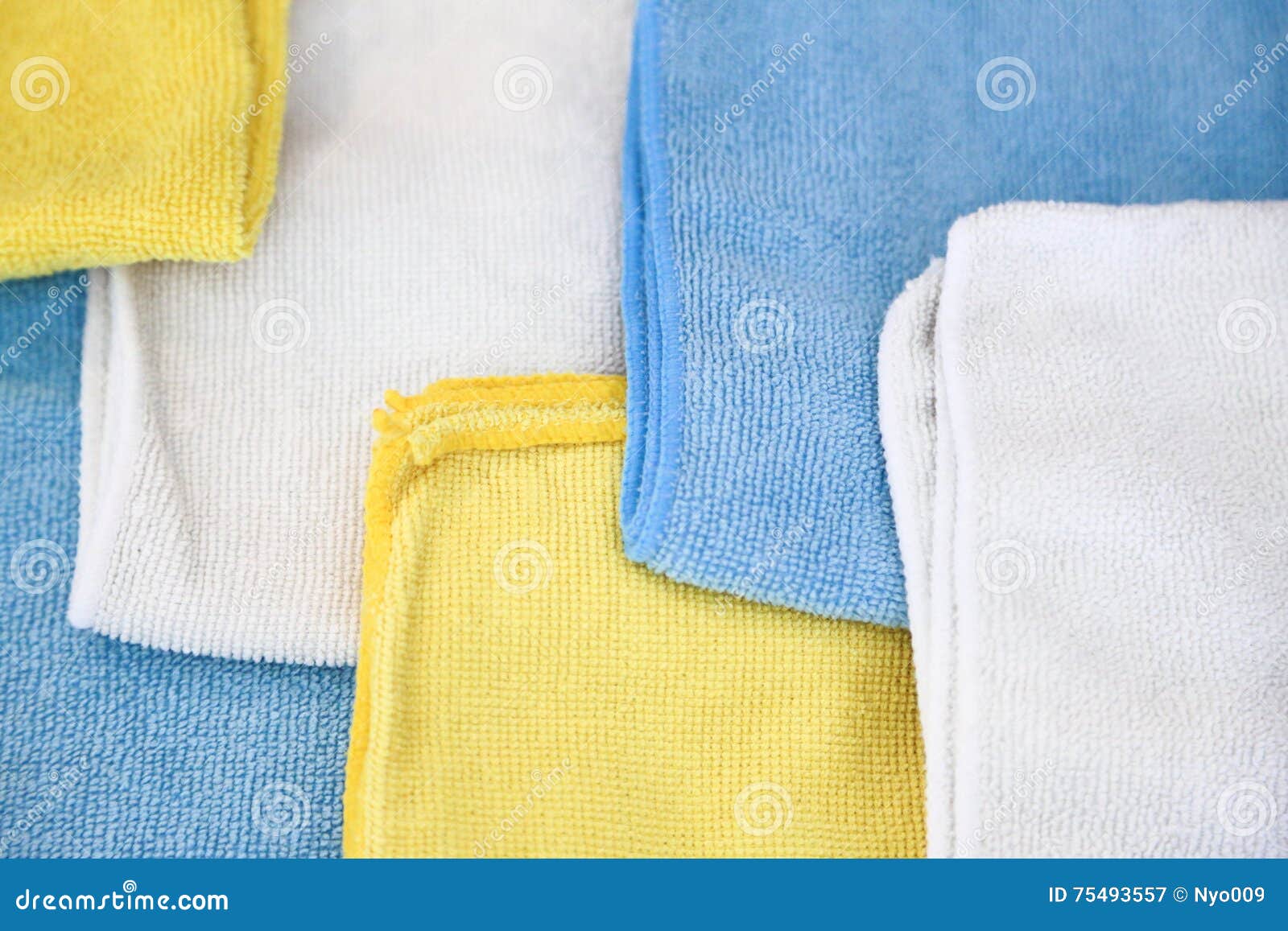 Various Colored Microfiber Cloths Stock Image - Image of clean, kitchen ...
