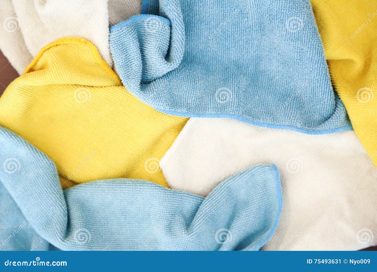 Various Colored Microfiber Cloths Stock Image - Image of cloths, heart ...