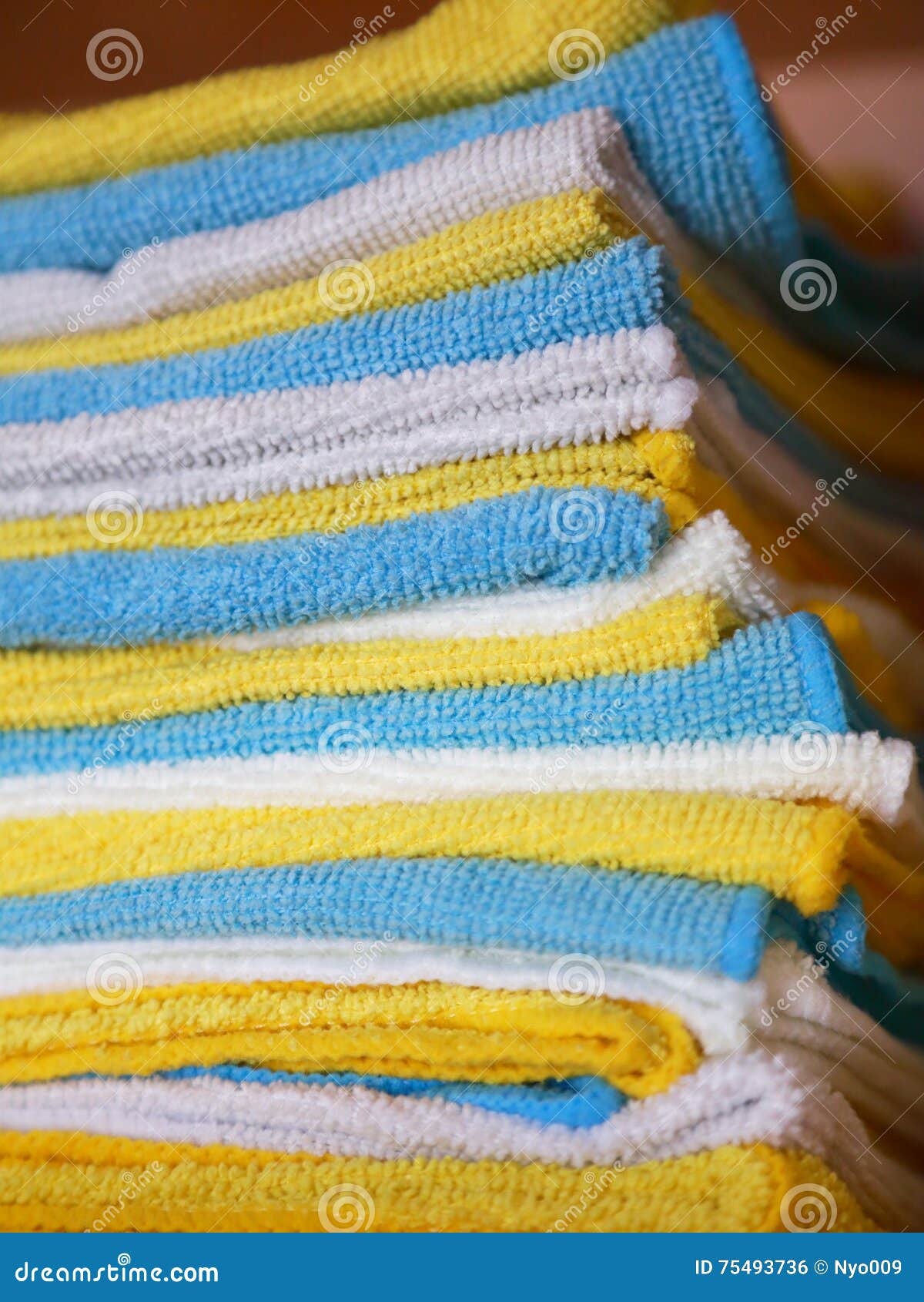 Various Colored Microfiber Cloths Stock Photo - Image of home, macro ...