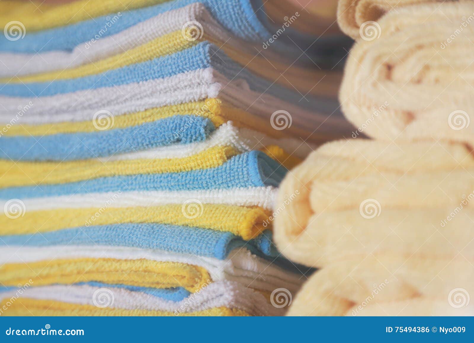 Various Colored Microfiber Cloths Stock Photo - Image of cloth, closeup ...