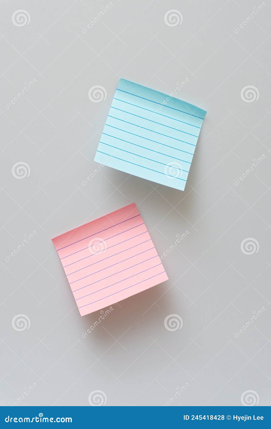 Note Paper on a White Background Stock Photo - Image of background ...