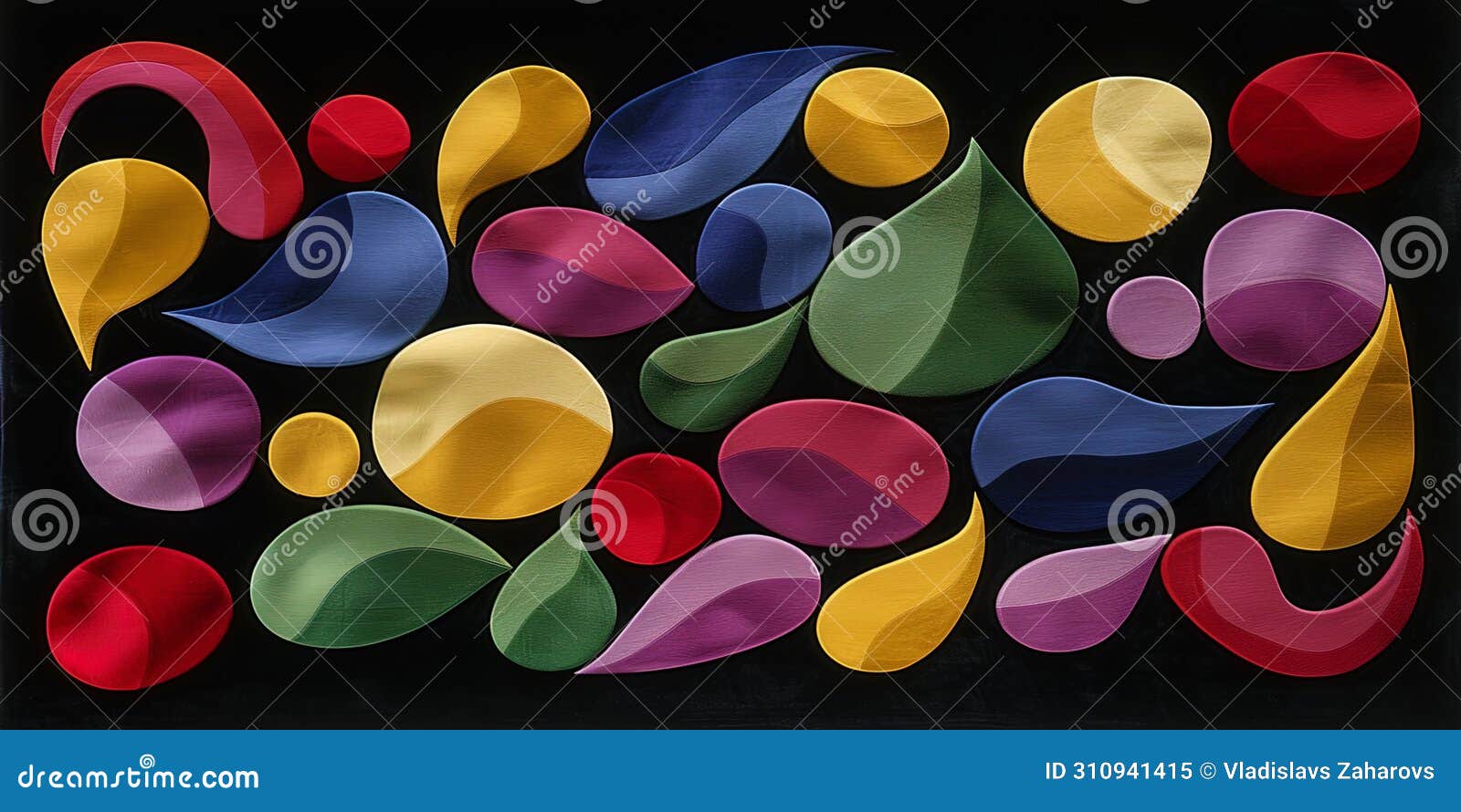 Various Colored Shapes Arranged Together in a Group Stock Illustration ...