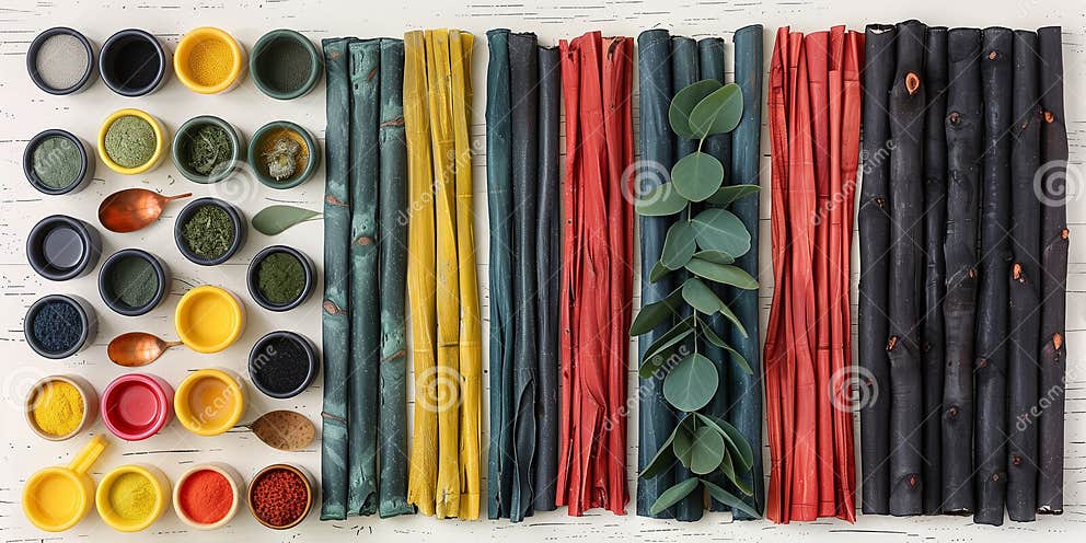 Various Colored Sticks Gathered in a Group Next To Each Other Stock ...