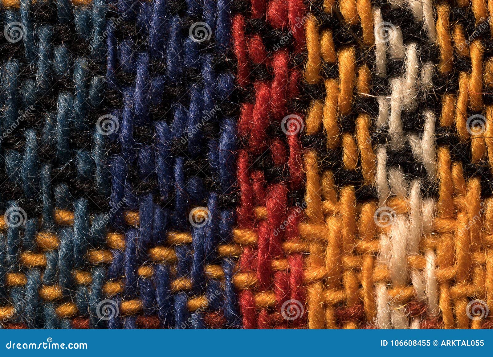 Various Colored Wool Threads Tissue Pattern Macro Closeup Stock Image ...
