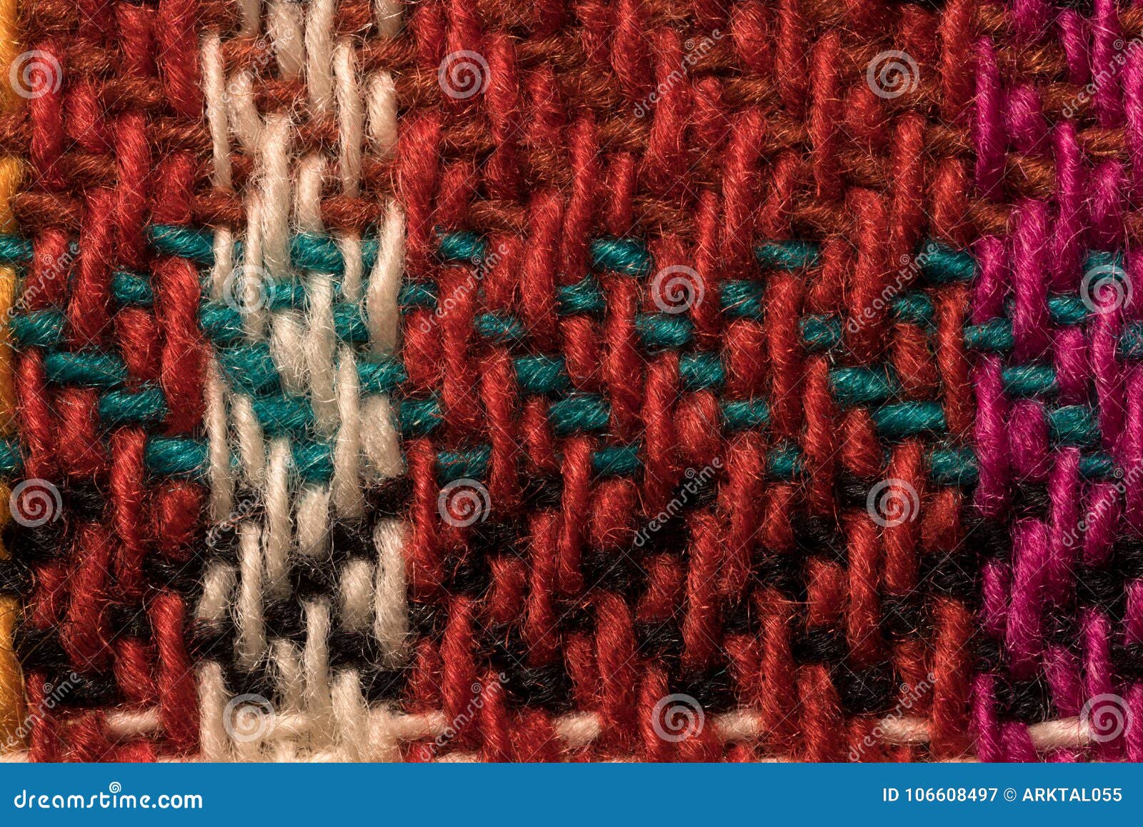 Various Colored Wool Threads Tissue Pattern Macro Closeup Stock Image ...