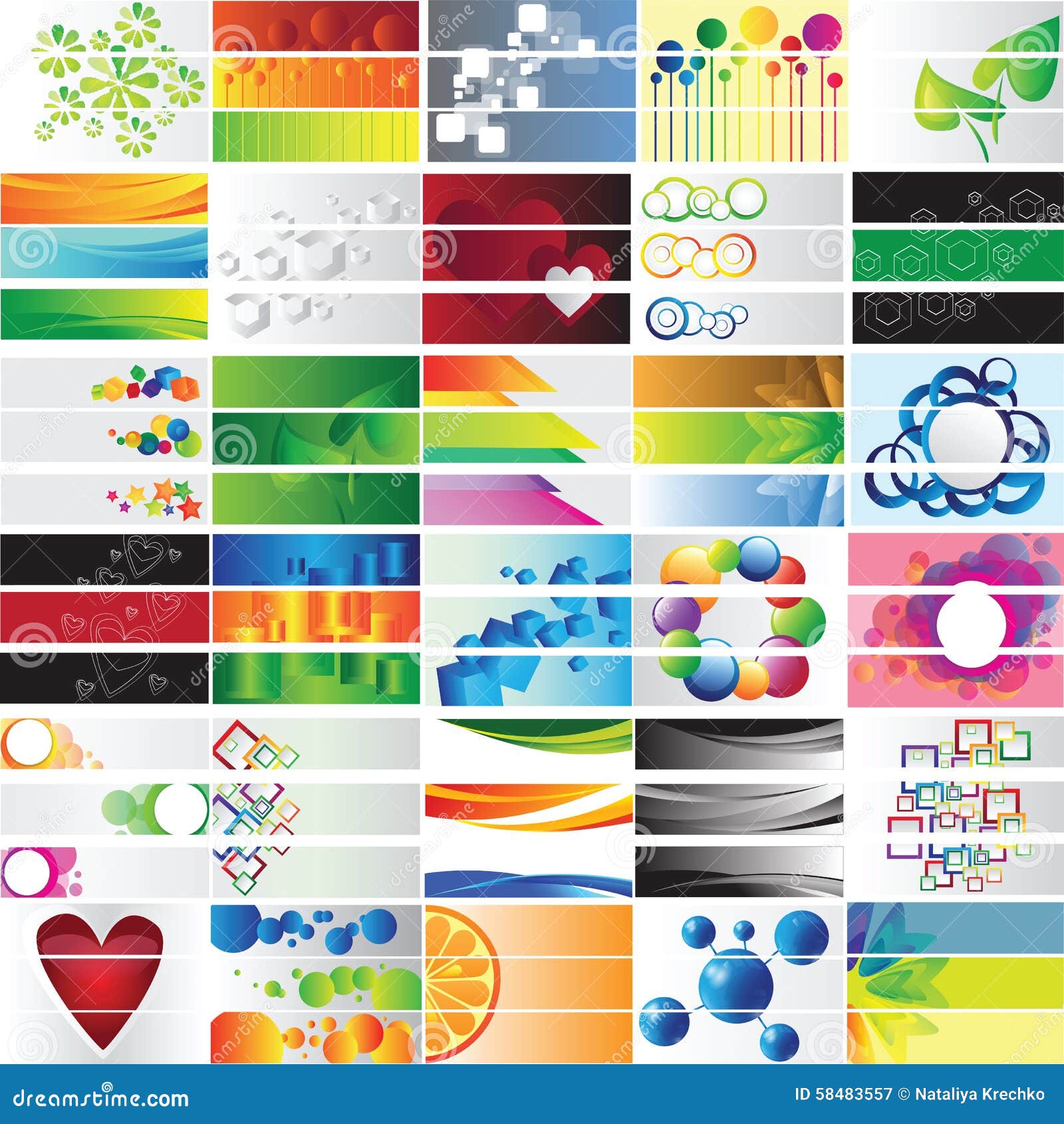 Various 90 Colorful Banners - Vector Collection Stock Vector ...