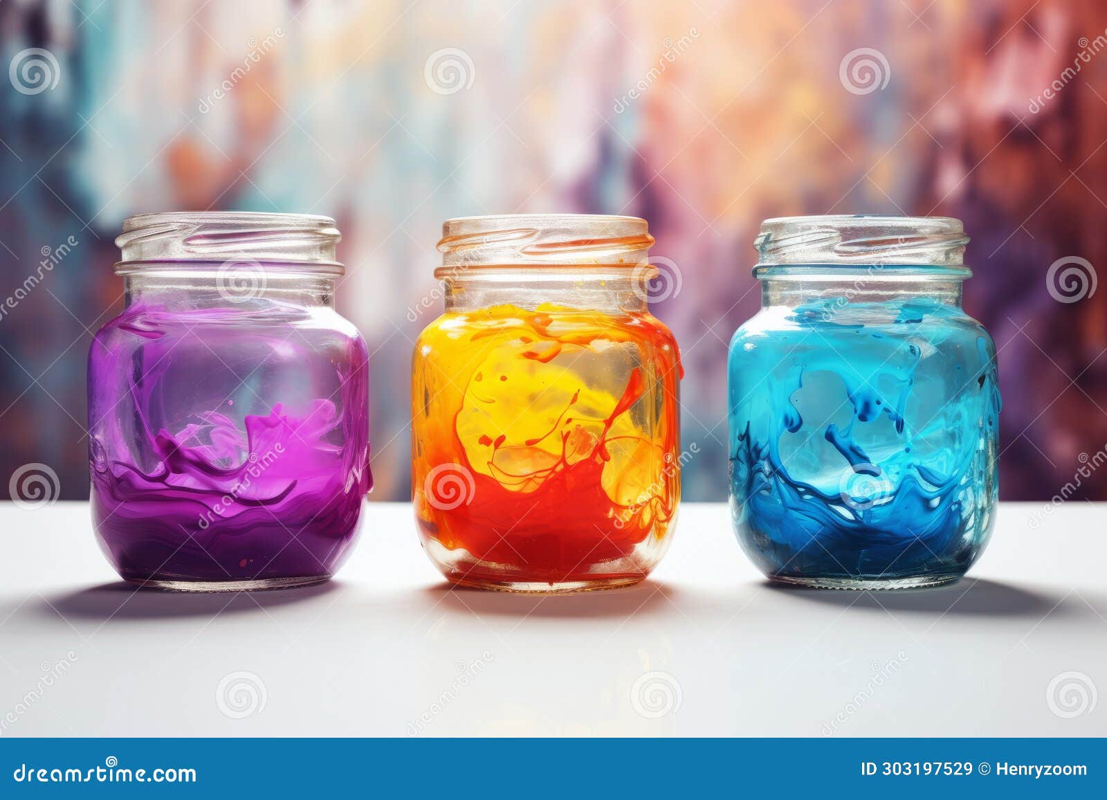 Various Colorful Cans of Paint for Creativity Stock Illustration ...