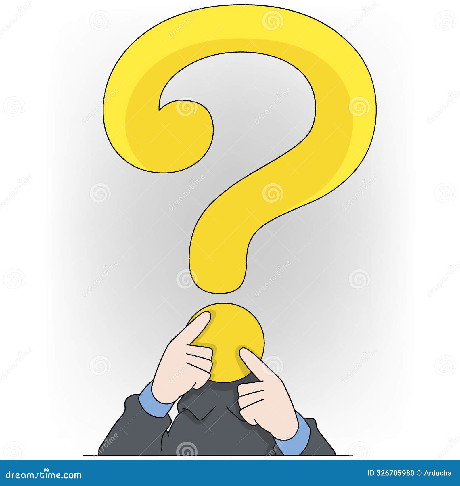 VARIOUS COLORFUL CHARACTERS with QUESTION MARKS SYMBOLIZING CURIOSITY ...