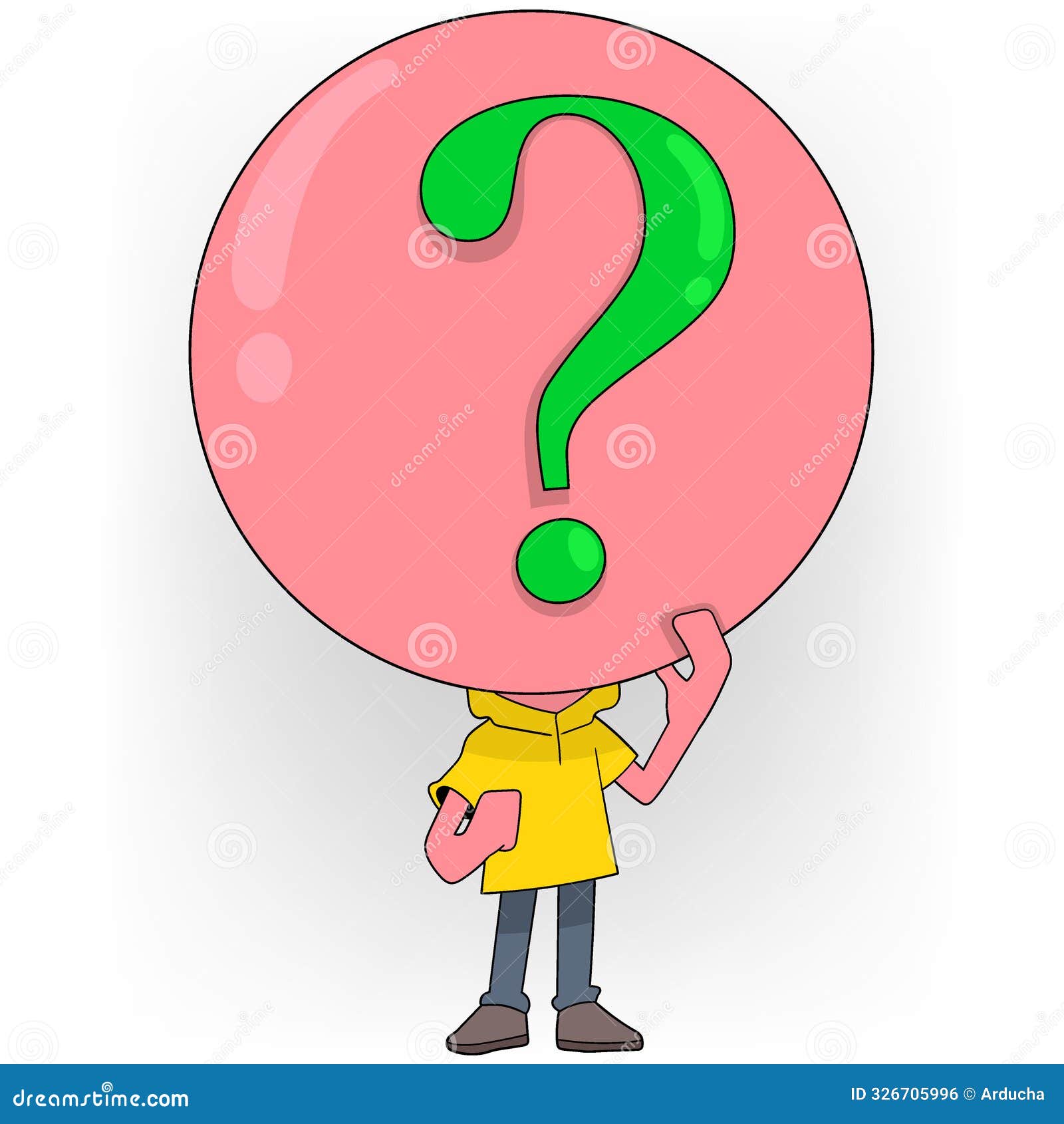 VARIOUS COLORFUL CHARACTERS with QUESTION MARKS SYMBOLIZING CURIOSITY ...