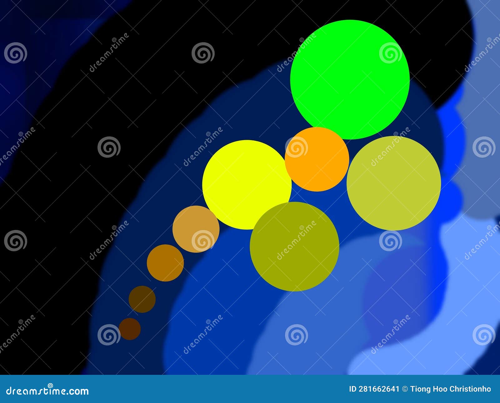 Cartoon Balls On A Dark Background. Vector Illustration | CartoonDealer ...