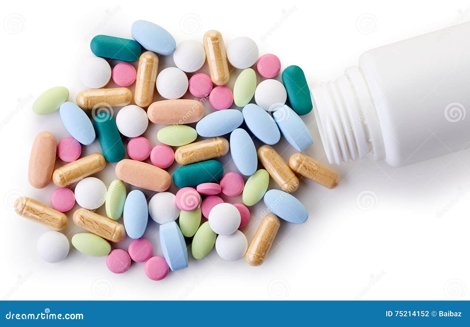 Various Colorful Dietary Supplements Stock Photo - Image of herbal ...