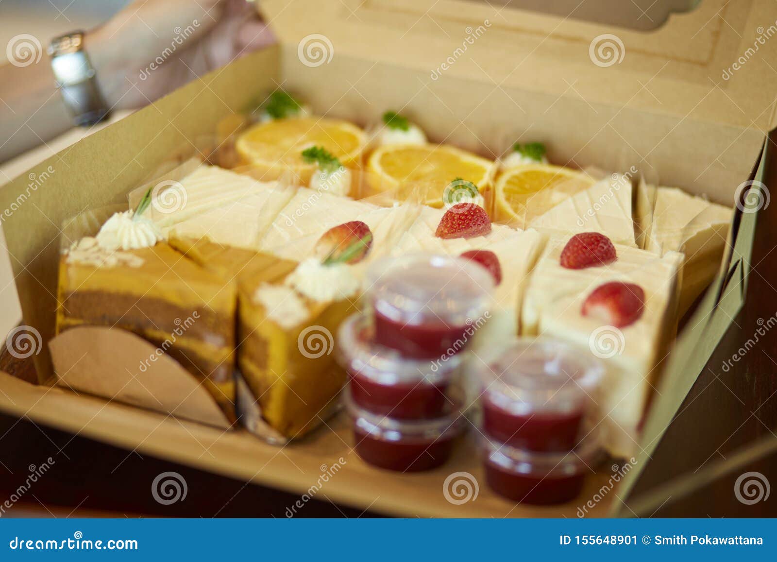 Various of Fruit Cake in the Box Stock Image - Image of organic, bakery ...