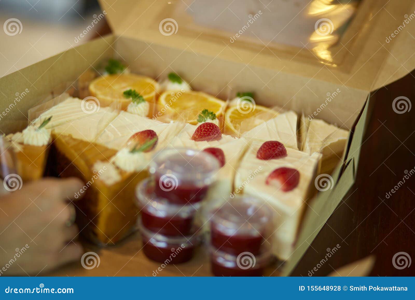 Various of Fruit Cake in the Box Stock Photo - Image of fresh ...