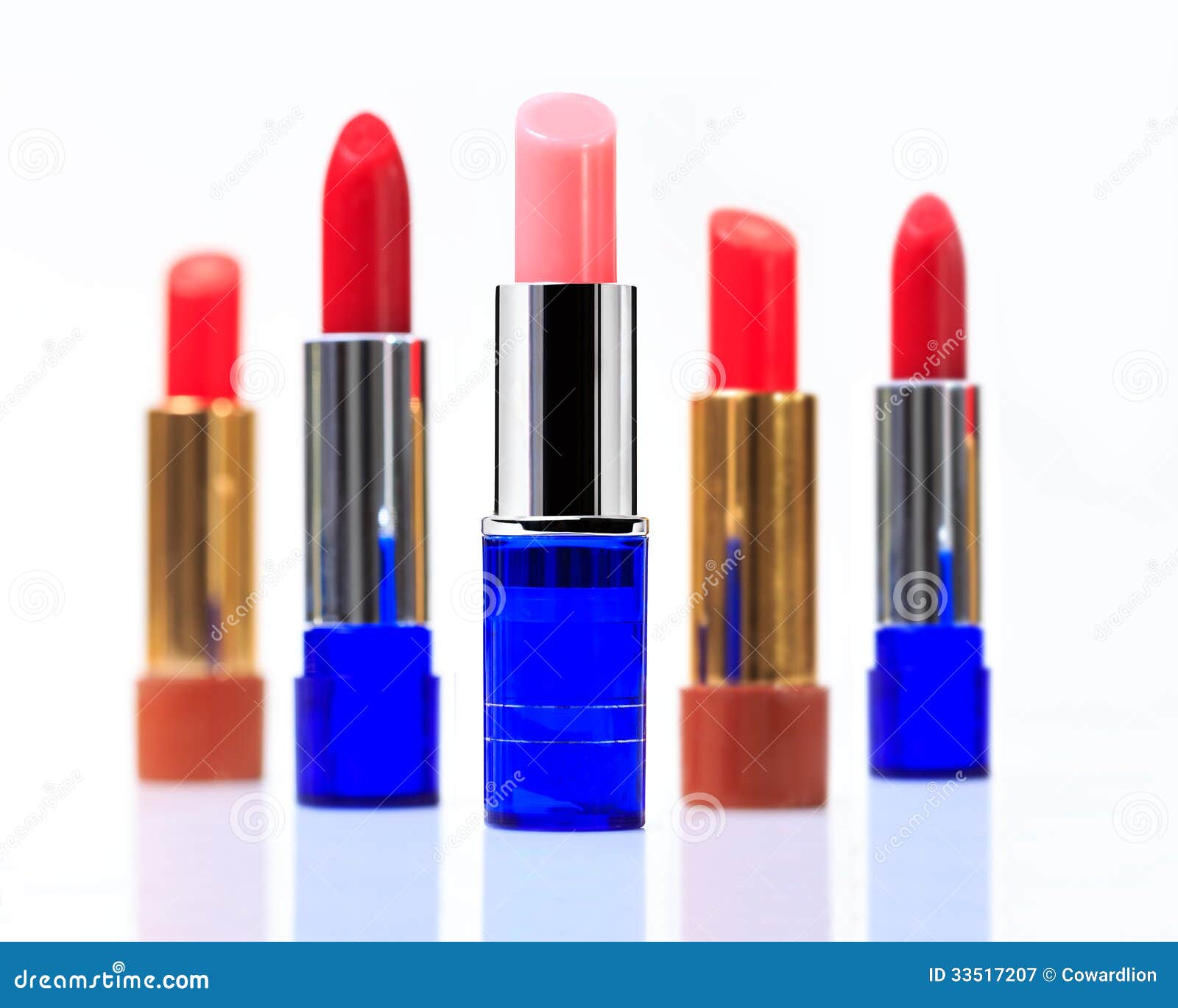 Various Colorful Lipsticks Shade on White Stock Image - Image of golden ...
