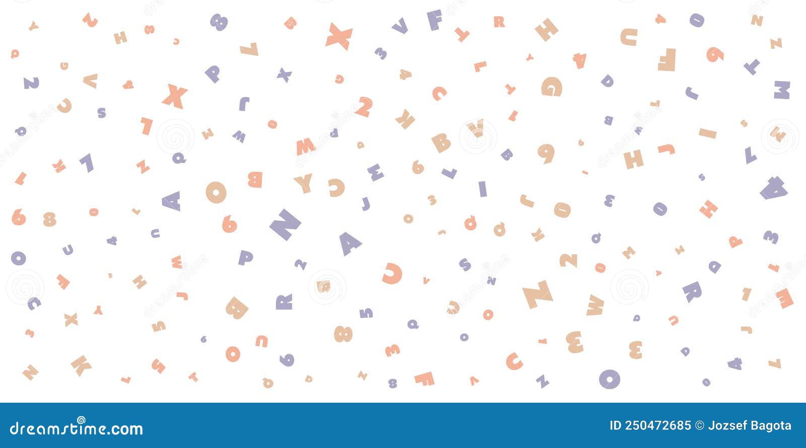 Various Colorful Random Randomly Placed and Sized Letters Pattern ...