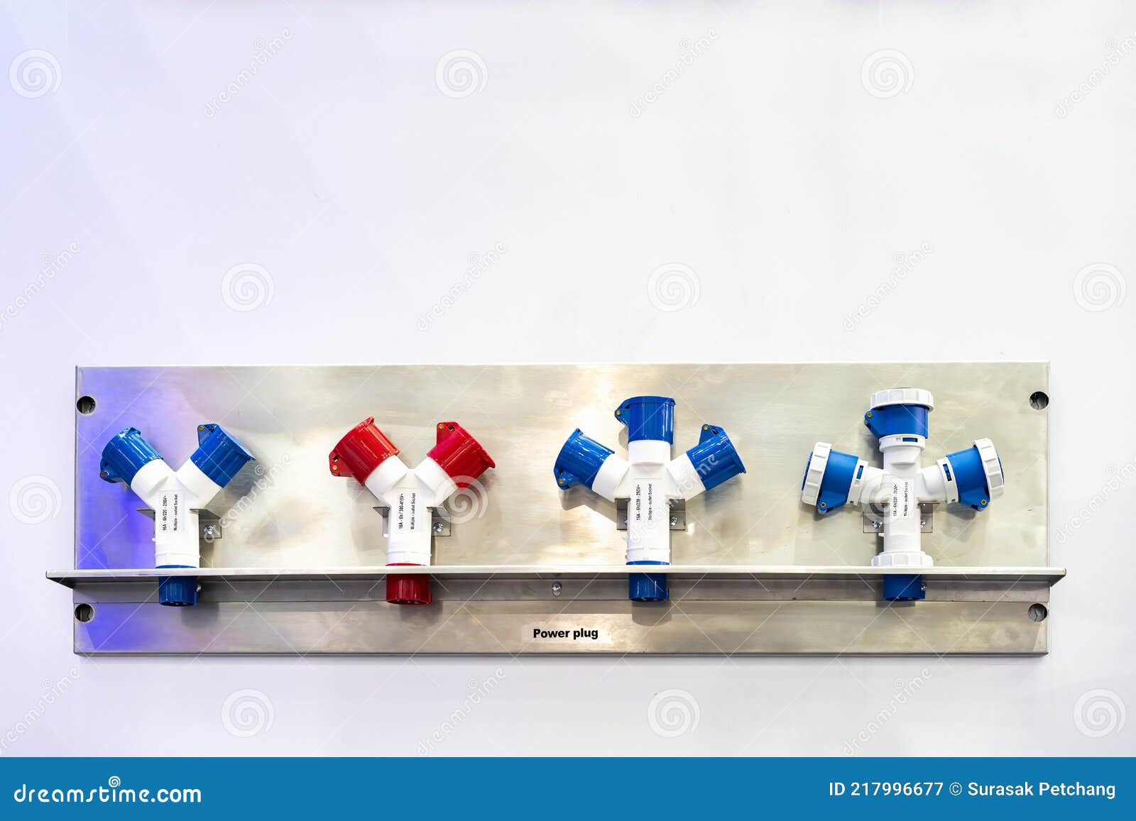 Various Colorful Red Blue Electric Machine Power Plug Multiple Outlet ...