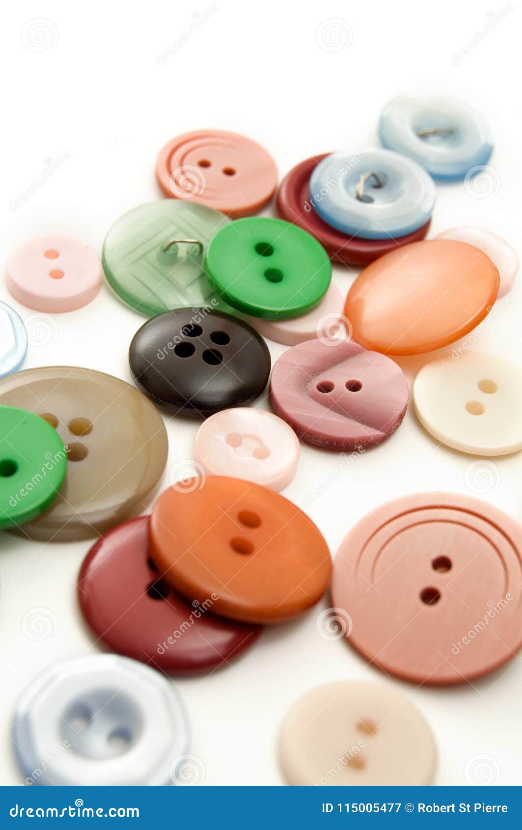 Various Colorful Sewing Buttons Stock Image - Image of fashion, holes ...