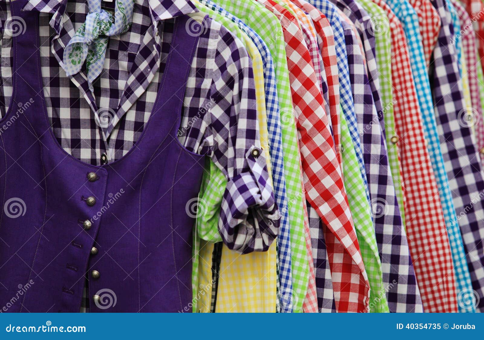 Various colorful shirts stock image. Image of hangmany - 40354735
