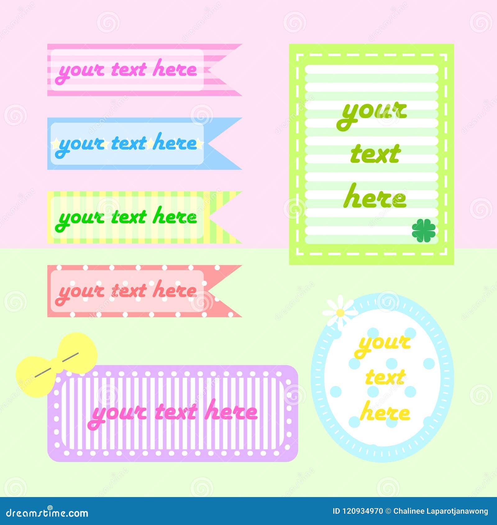 Colorful Text Box Banner Set Stock Vector - Illustration of speech ...