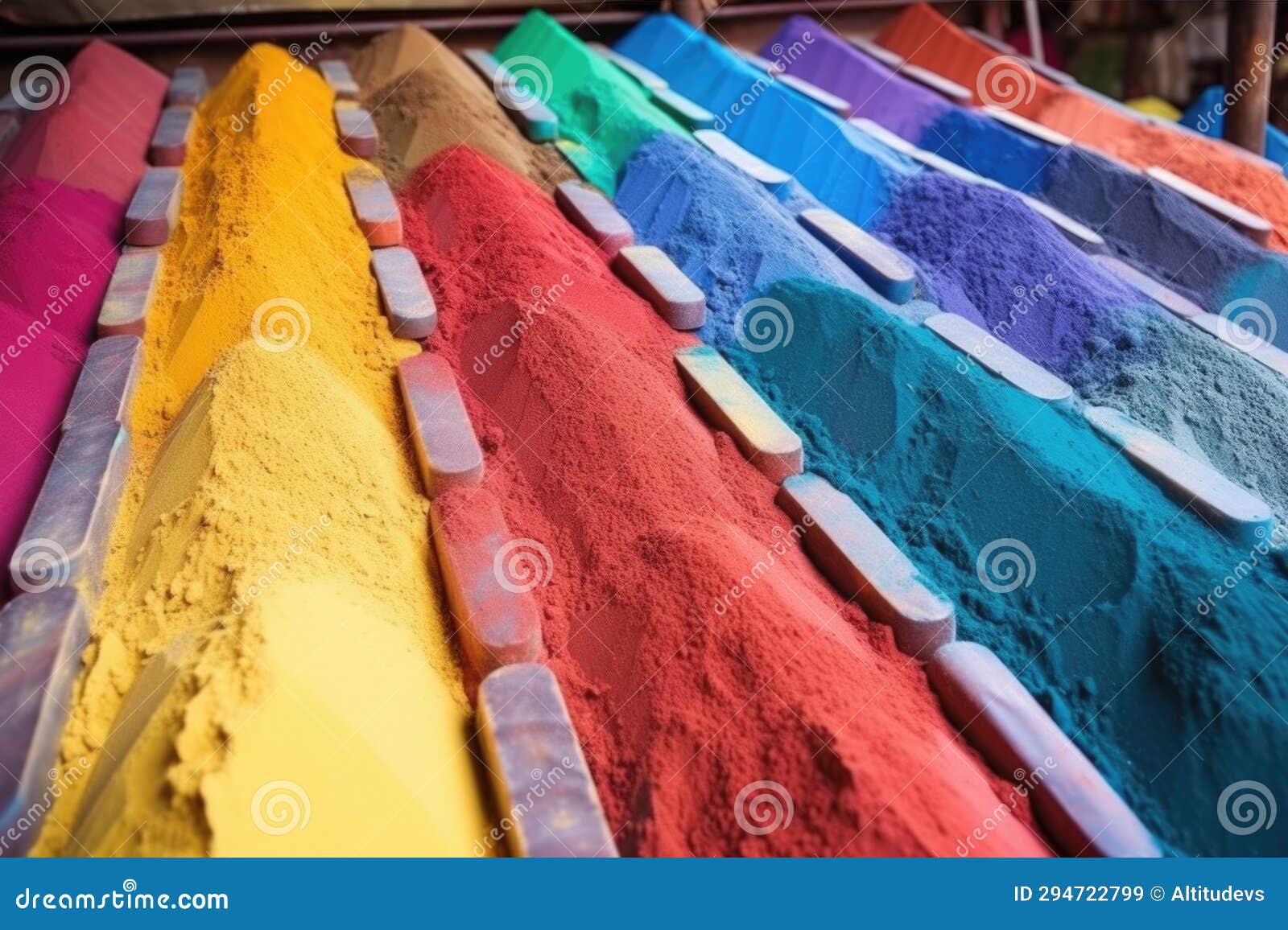 Various Colors of Incense Powder Ready for Processing Stock Image ...