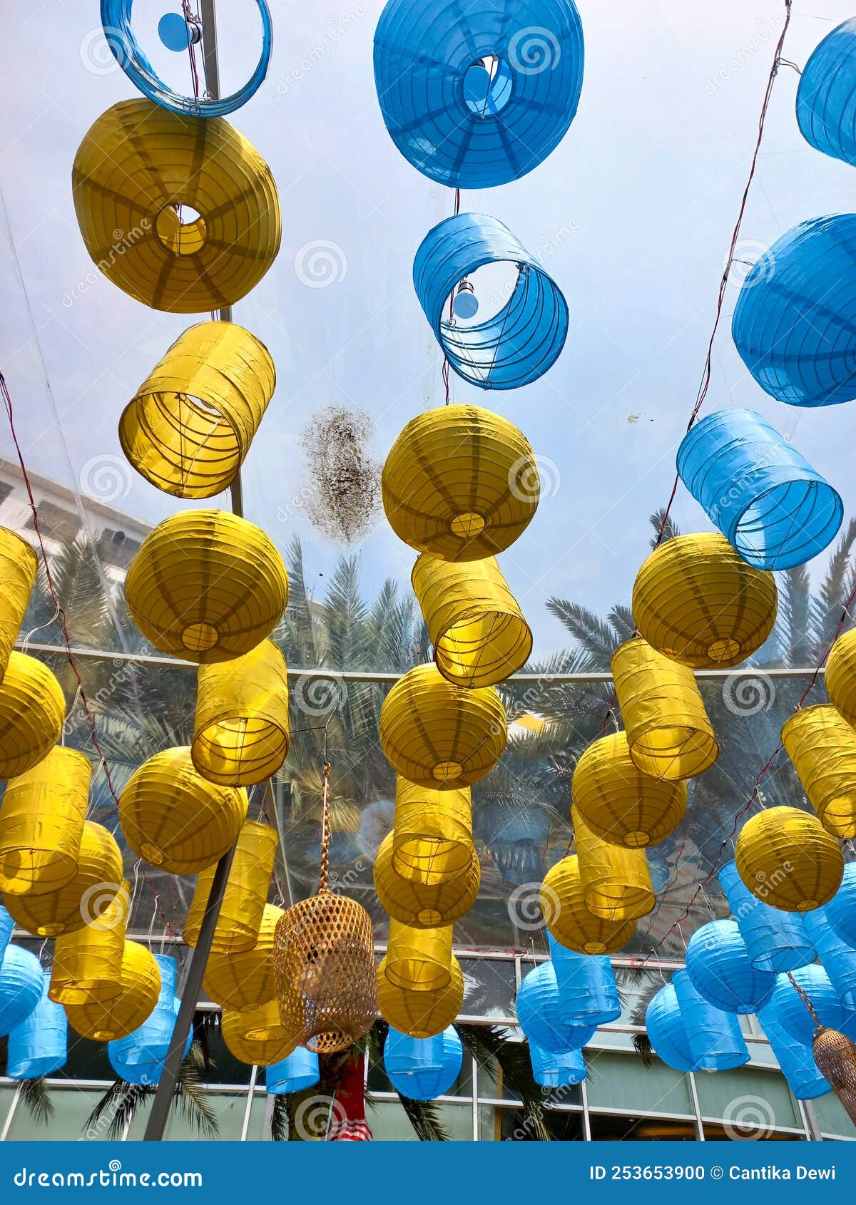 Various Colors of Lanterns during the Day Stock Photo - Image of blue ...