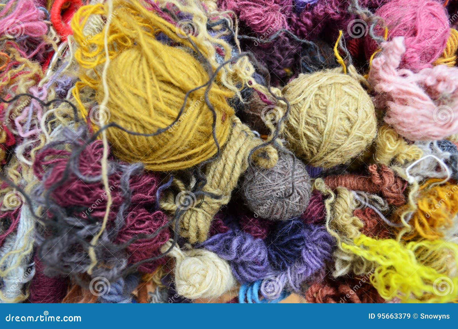 Various colors of wool stock image. Image of brown, detail - 95663379