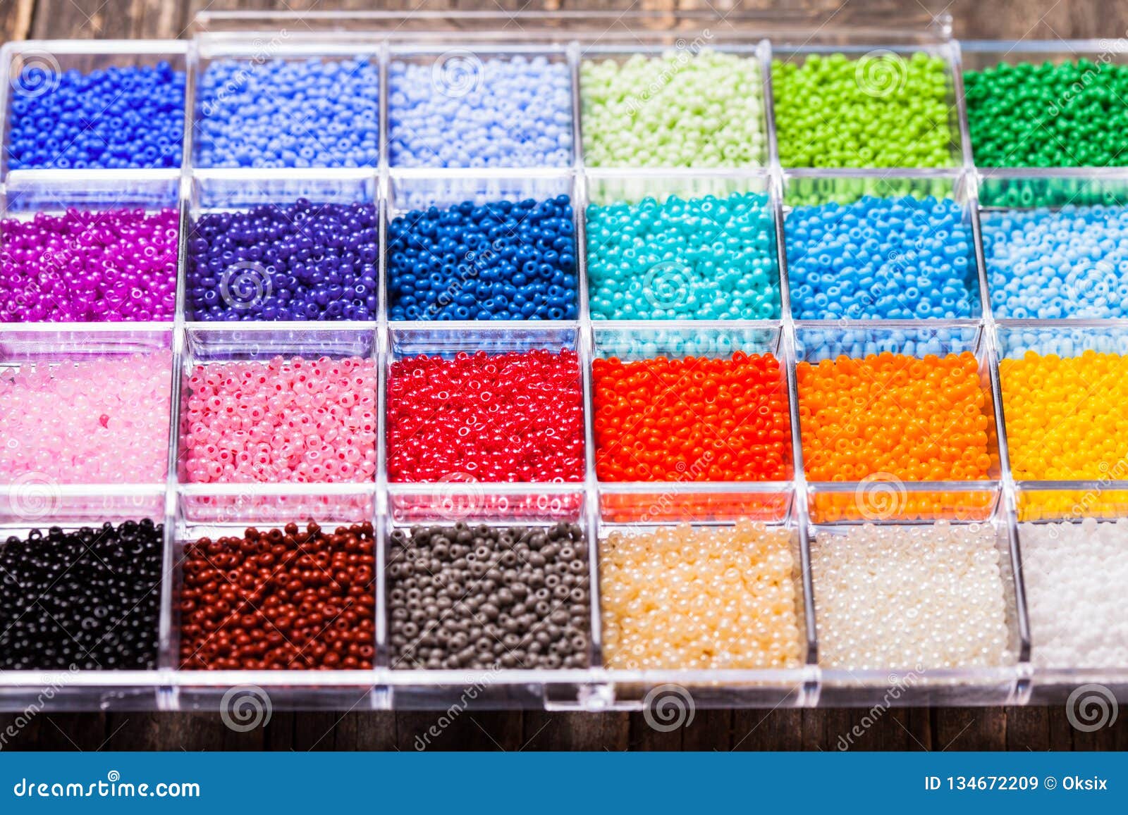 Various Colour Beads Close Up in the Box Stock Image - Image of ...