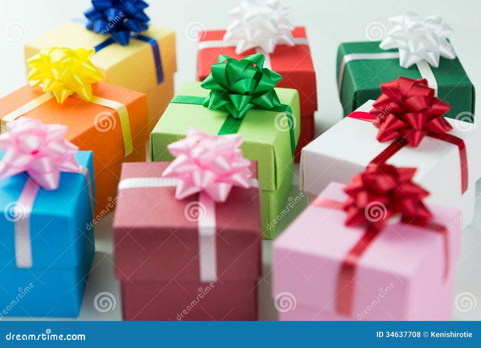 Various colour gift boxes stock photo. Image of christmas - 34637708