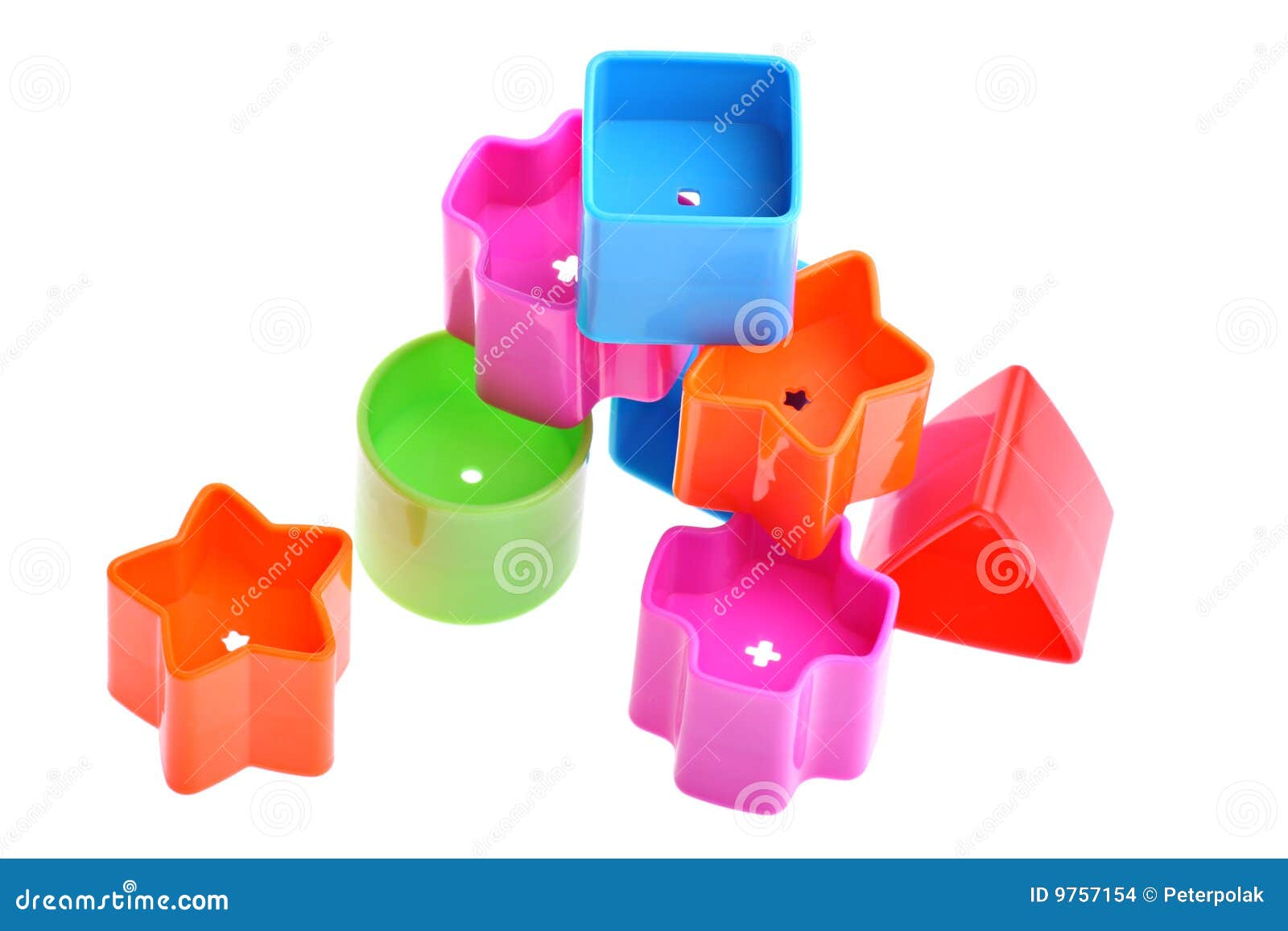 Various Coloured Blocks for Shape Sorter Toy Stock Photo - Image of ...