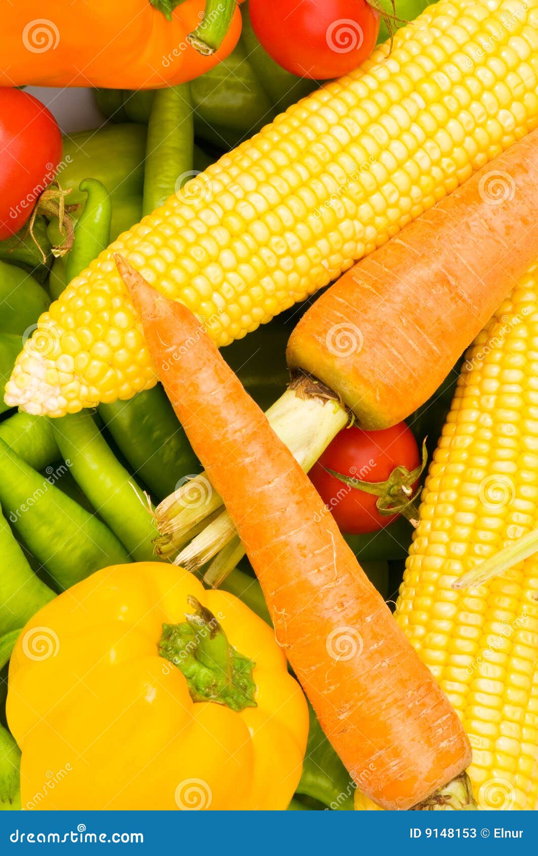 Various Colourful Vegetables Stock Image - Image of white, bell: 9148153