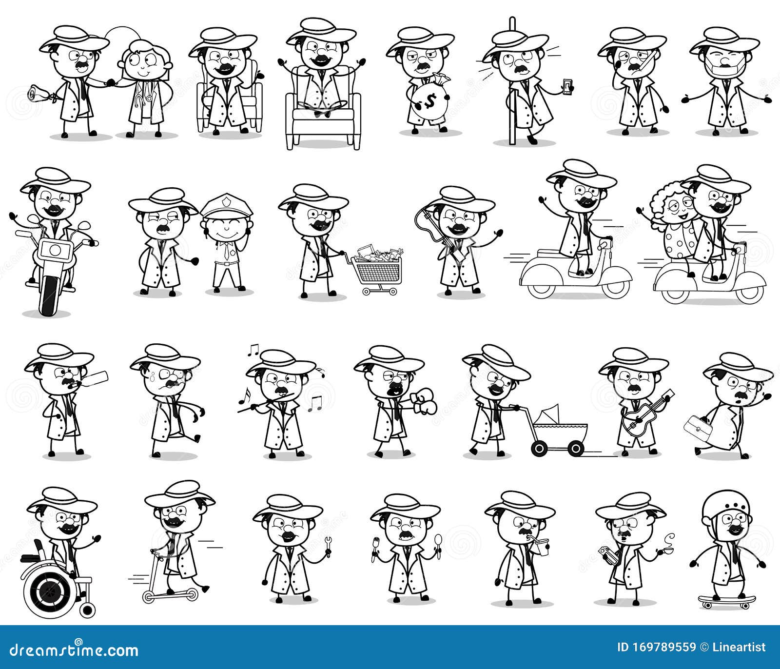 Various Comic Female Waitress Poses - Set Of Concepts Vector ... Various Comic Female Waitress Poses - Set Of Concepts Vector ...