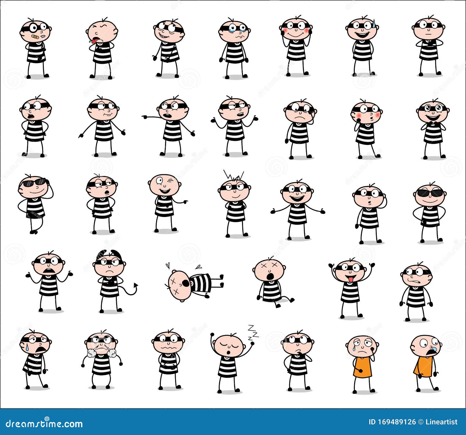 Comic Thief Talking Face Expression Royalty-Free Stock Image ...