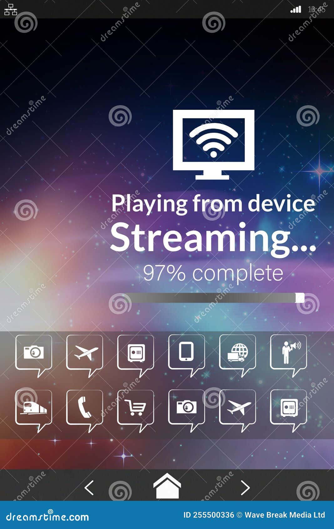 Various Computer Icons with Progress Bar Stock Illustration ...
