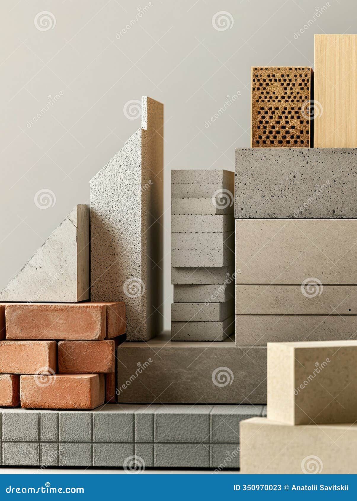 Various Construction Materials Arranged in an Artistic Stack Ideal for ...