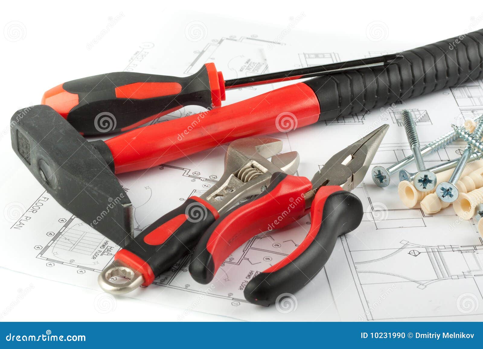 Various construction tools stock photo. Image of industry - 10231990