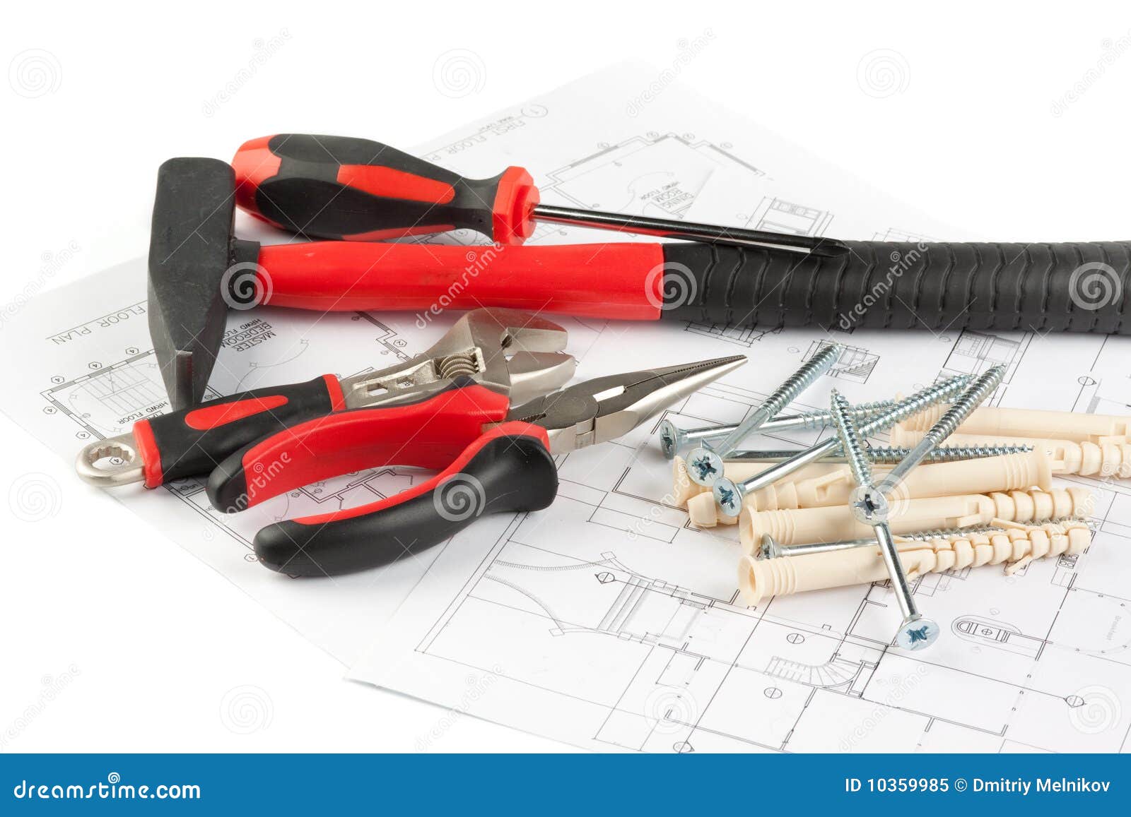 Various construction tools stock image. Image of tool - 10359985