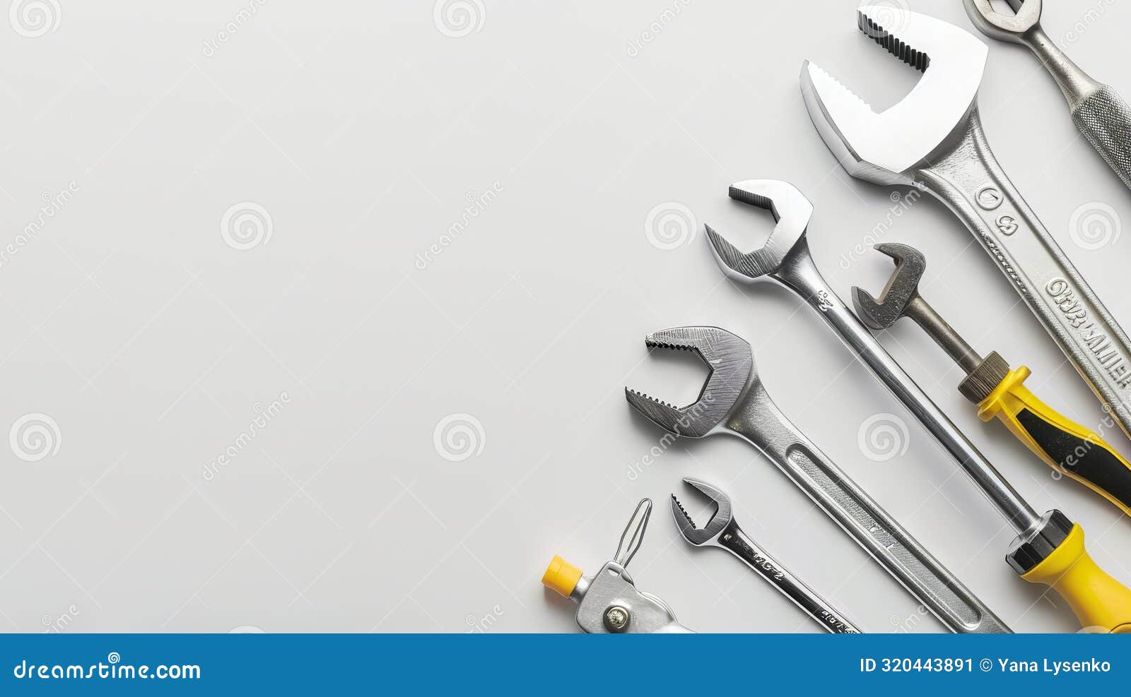 Various Construction Tools on a White Background. Concept of Building ...