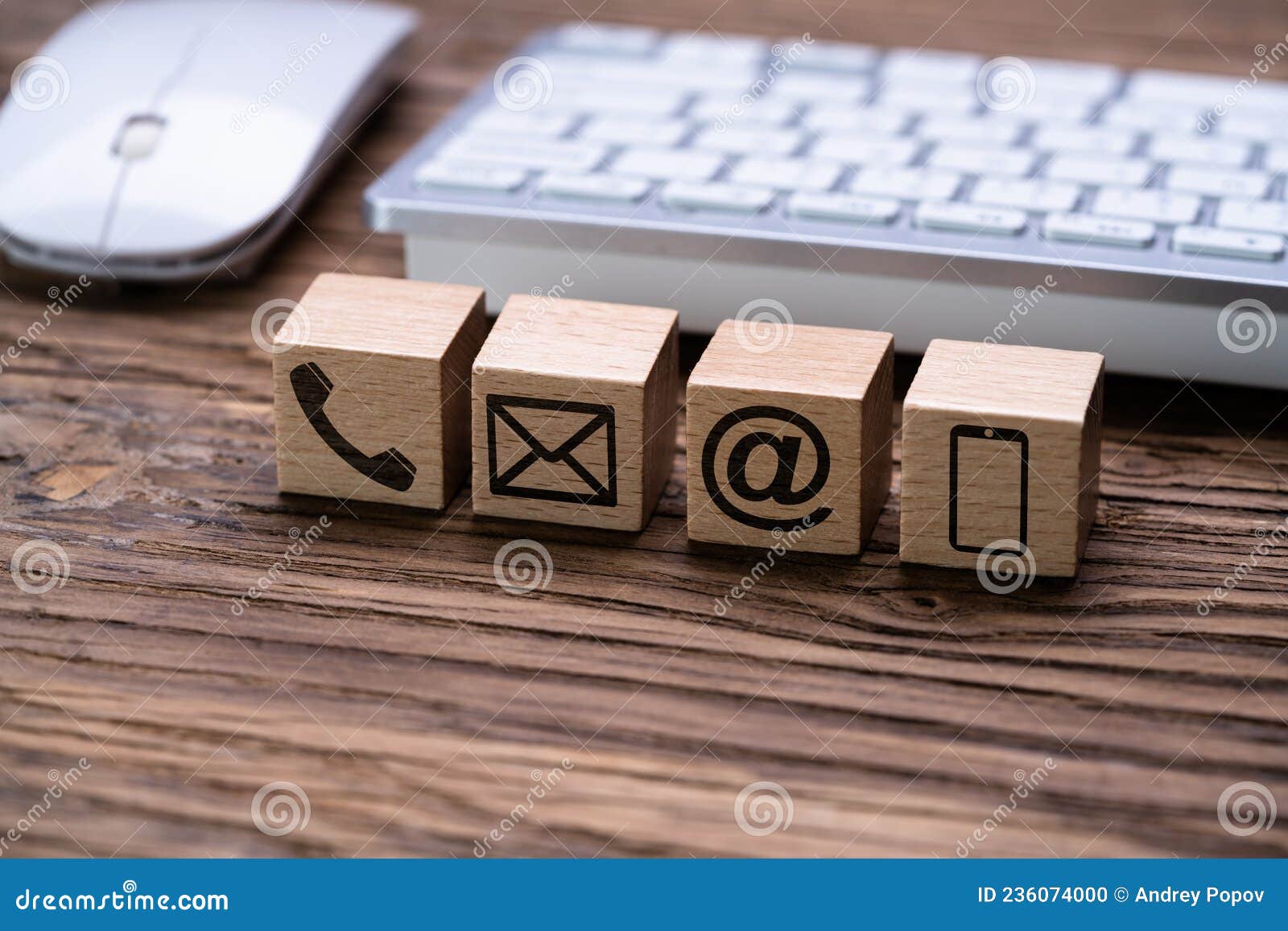 Various Contact Us Methods. White Phone, Email Stock Photo - Image of wood, media: 236074000