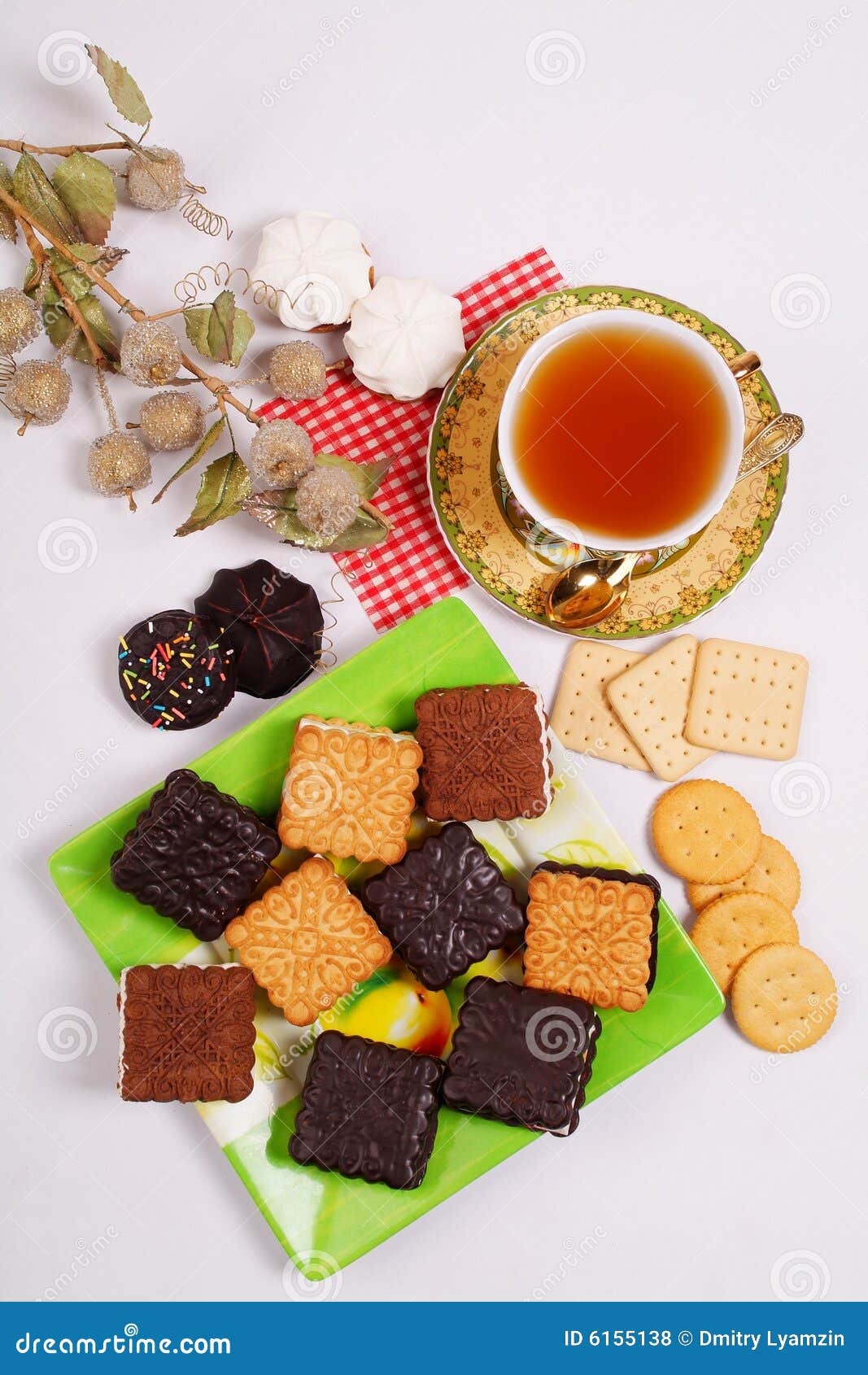 Various cookies stock photo. Image of white, baked, edge - 6155138