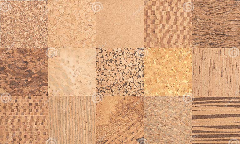 Various Cork Textures, Natural Cork Samples Stock Photo - Image of ...