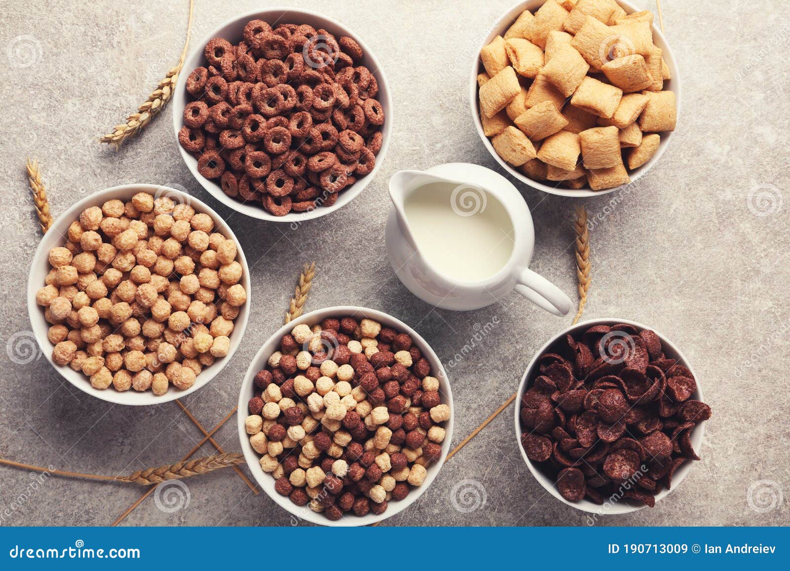 Various corn flakes stock image. Image of liquid, corn - 190713009